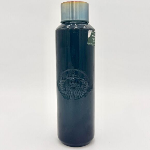 Starbucks | Kitchen | Starbucks Teal Recycled Glass Water Bottle 22 Oz ...